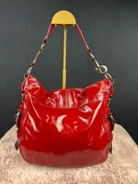 Coach | Bags | Coach Zoe Xl Hobo Bag Crimson Red Patent Leather Euc ...